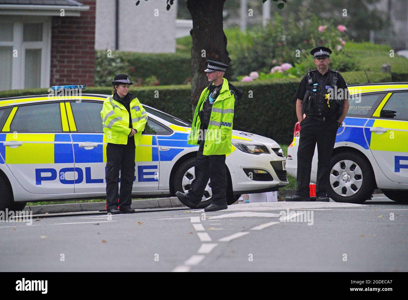 Police activity in the Keyham area of Plymouth where six people ...