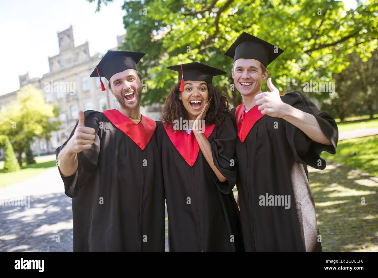 A group of graduates looking happy and excited Stock Photo - Alamy
