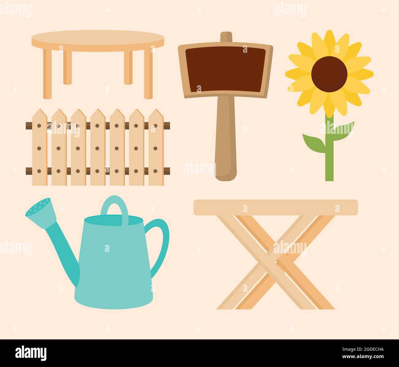 six backyard icons Stock Vector Image & Art - Alamy