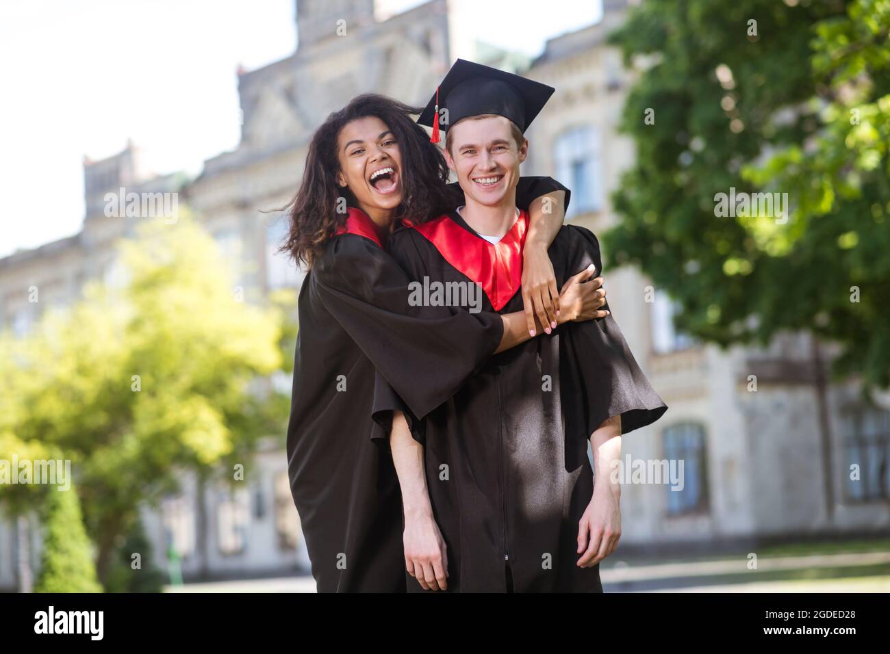 College students having a great day of graduation Stock Photo - Alamy