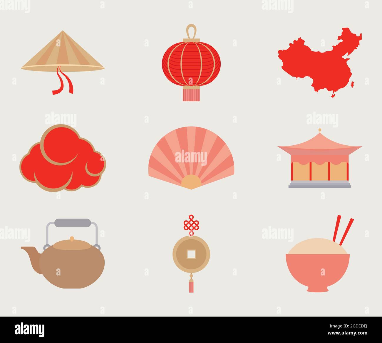 nine chinese items Stock Vector Image & Art - Alamy