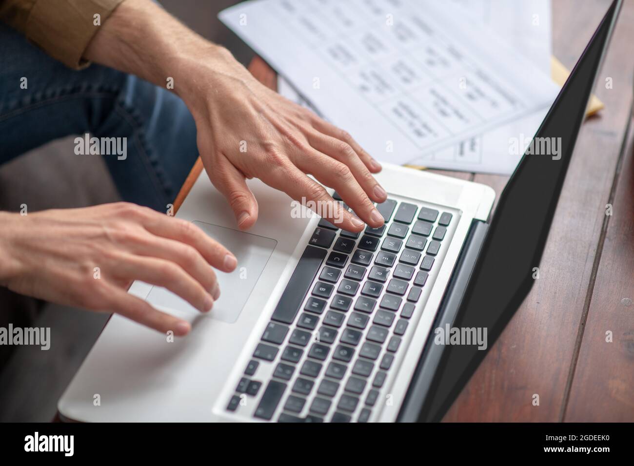 Hand hands over face hi-res stock photography and images - Alamy