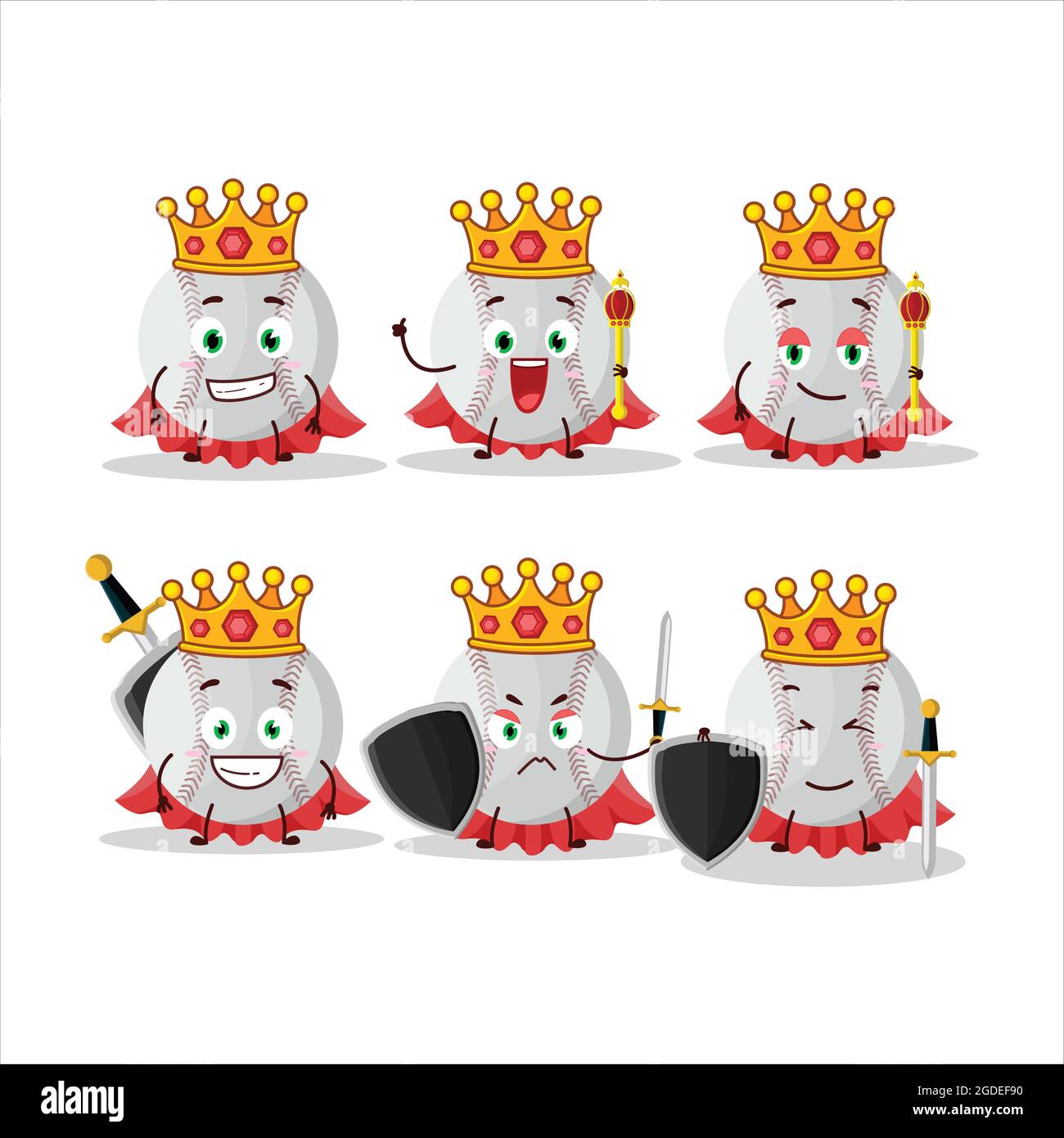 A Charismatic King baseball cartoon character wearing a gold crown ...