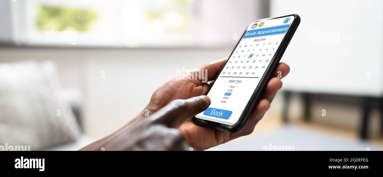 Scheduling an appointment online hi-res stock photography and images ...