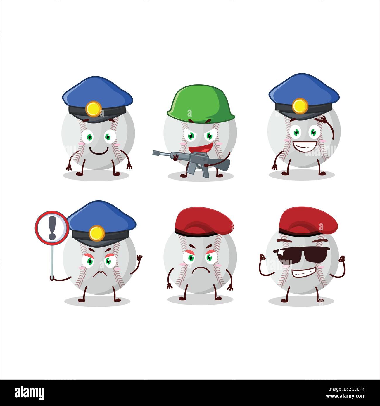 A dedicated Police officer of baseball mascot design style. Vector ...