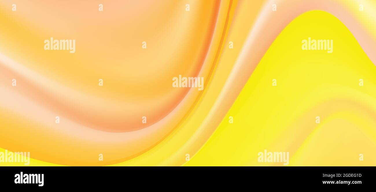 Abstract liquid background design, yellow paint flow, artistic fluid ...