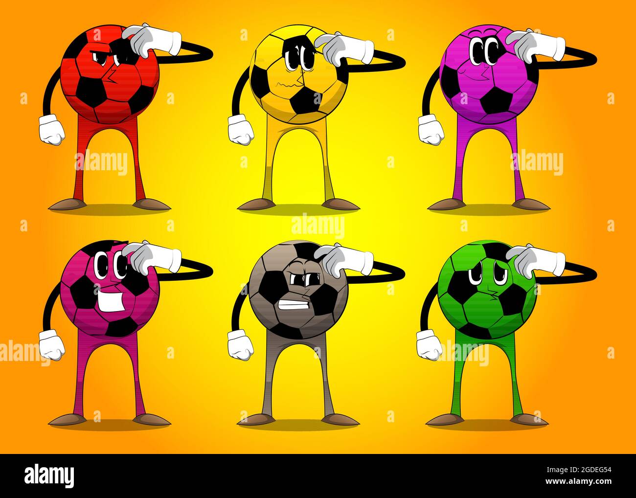 Football Ball Head Cartoon