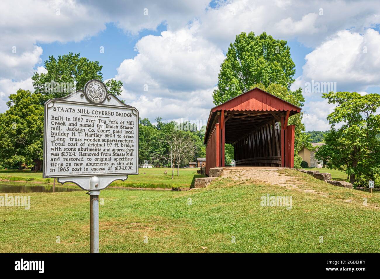 Ripley, West Virginia, USA-Aug. 2, 2021: The historic Staats Covered ...