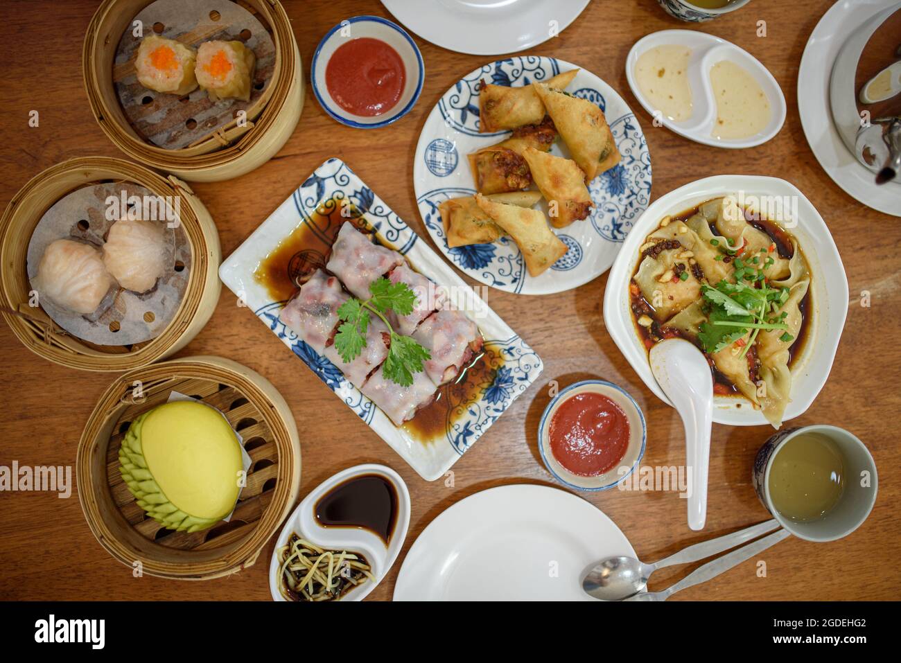 A set menu of Dim Sum popular breakfast in Phuket Stock Photo - Alamy