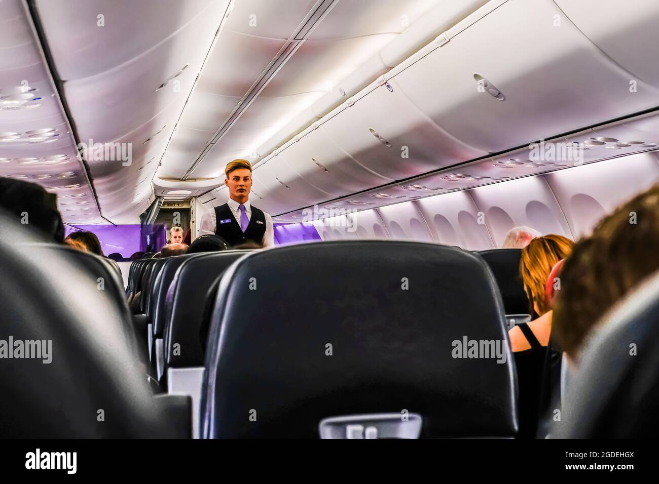 Inside a plane hi-res stock photography and images - Alamy