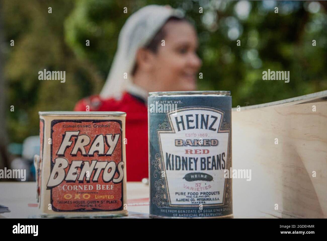 Anzac Food Rations, Tin cans of Fray Bentos Corned Beef, Heinz Baked ...