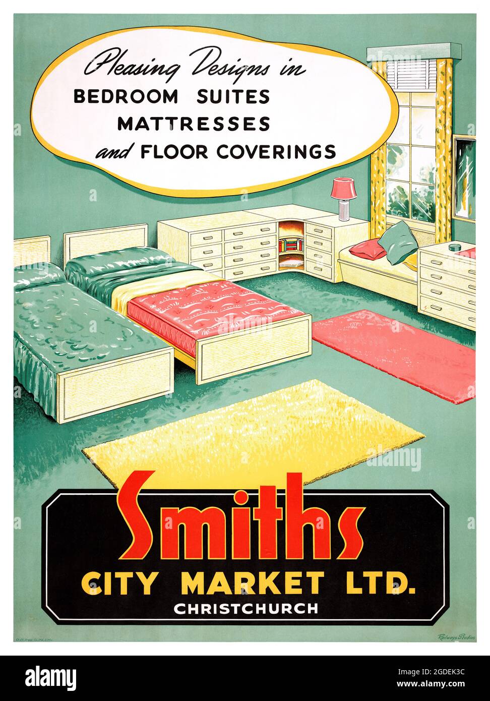 Vintage market poster hi-res stock photography and images - Alamy
