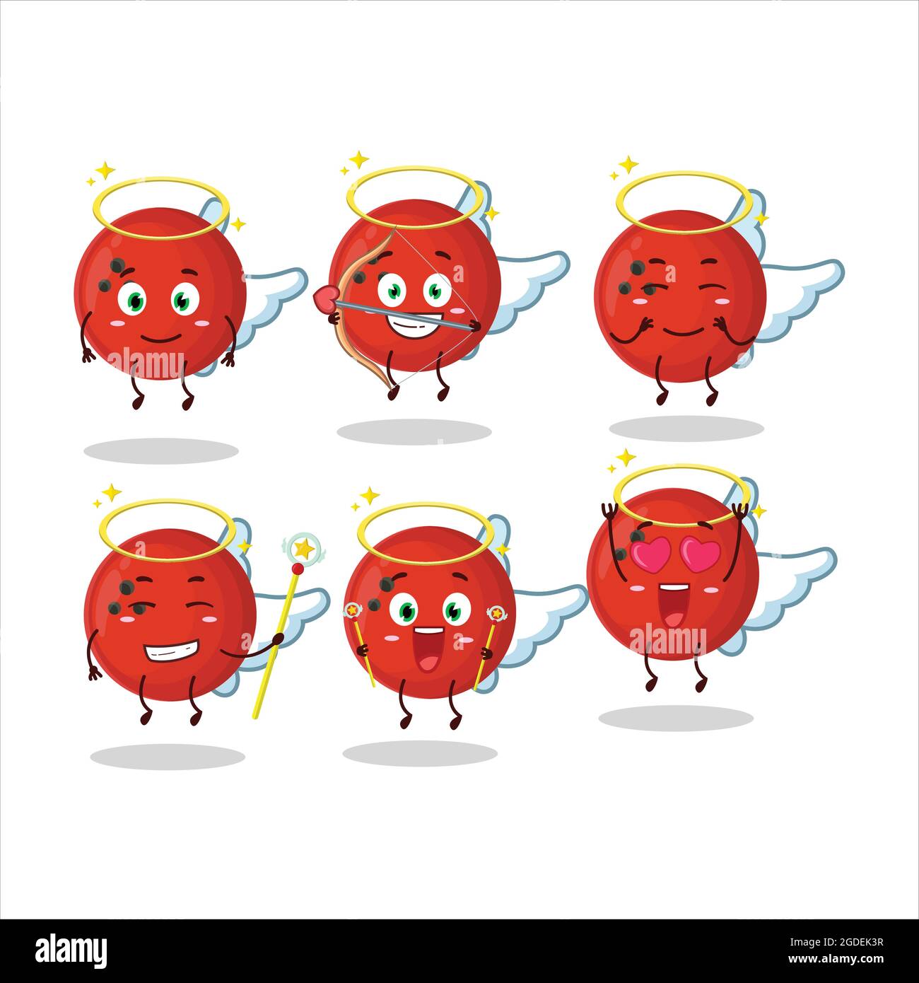 Bowling ball cartoon designs as a cute angel character. Vector ...