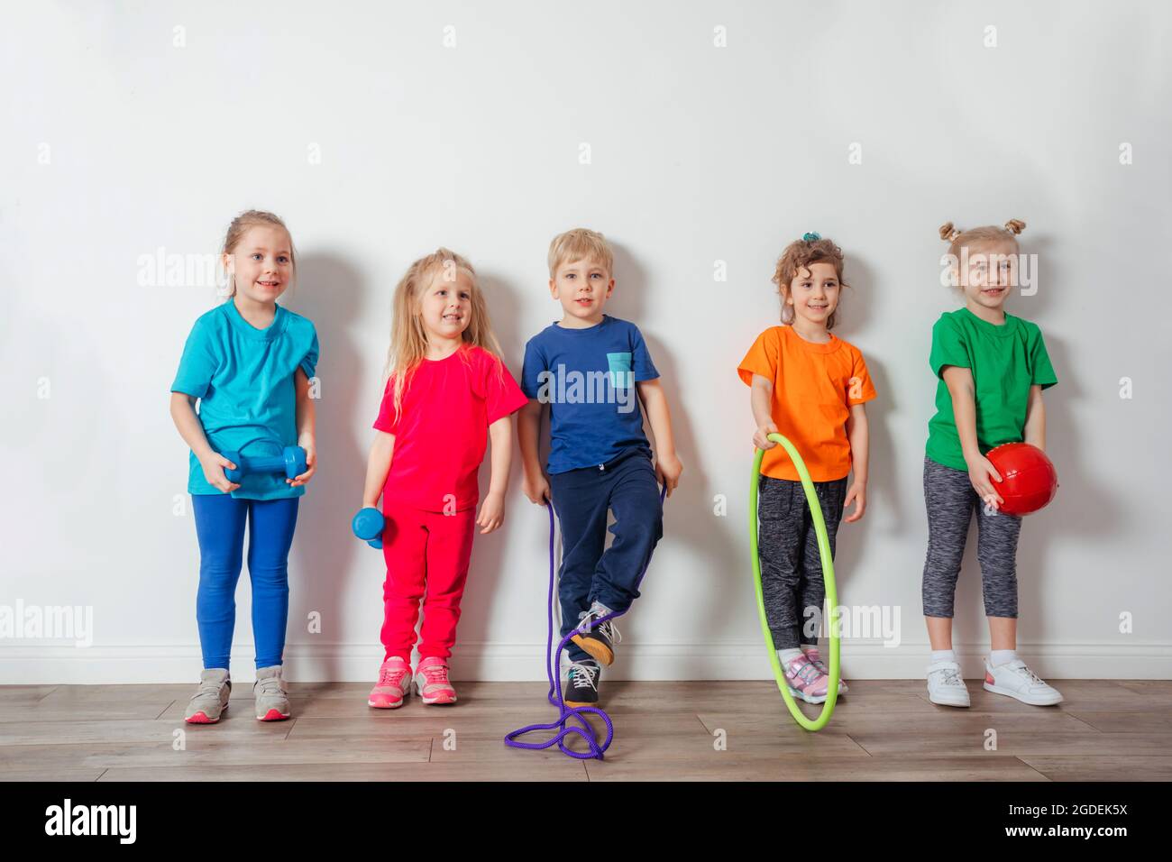 Young children adore doing physical activities at preschool Stock Photo ...