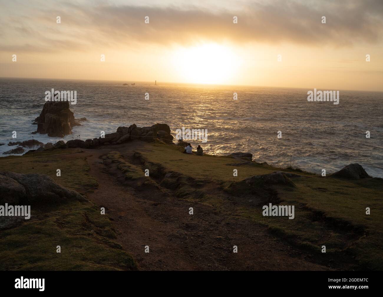 The amazing Landscape of Land's End during the Golden Hour just before ...