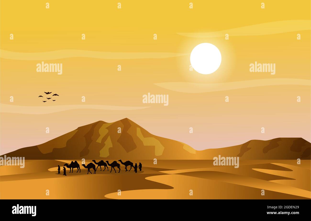 Sahara desert tour Stock Vector Images - Alamy