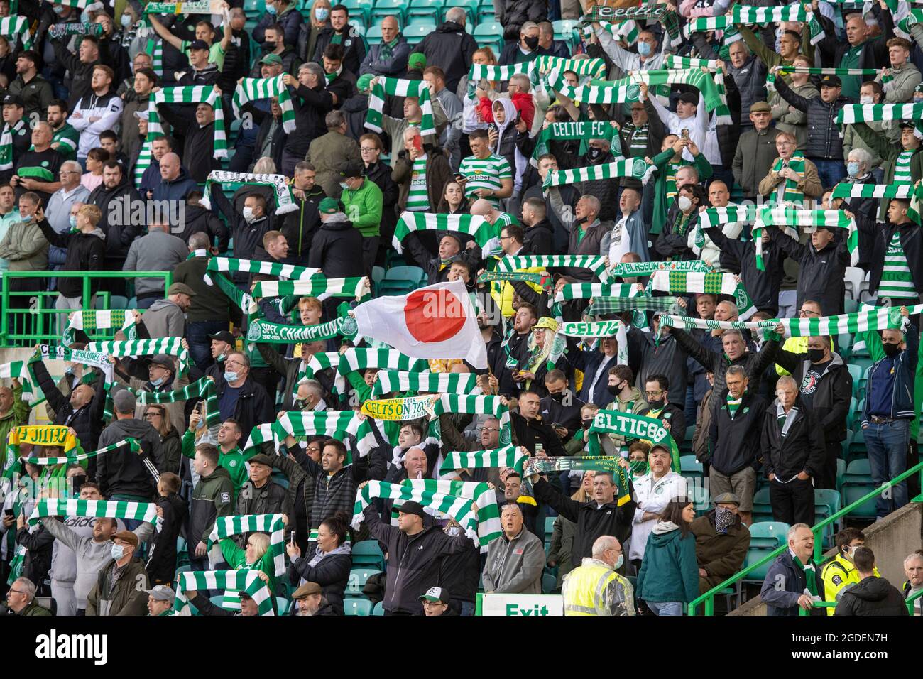Celtic fans in the stands during the UEFA Europa Conference League ...