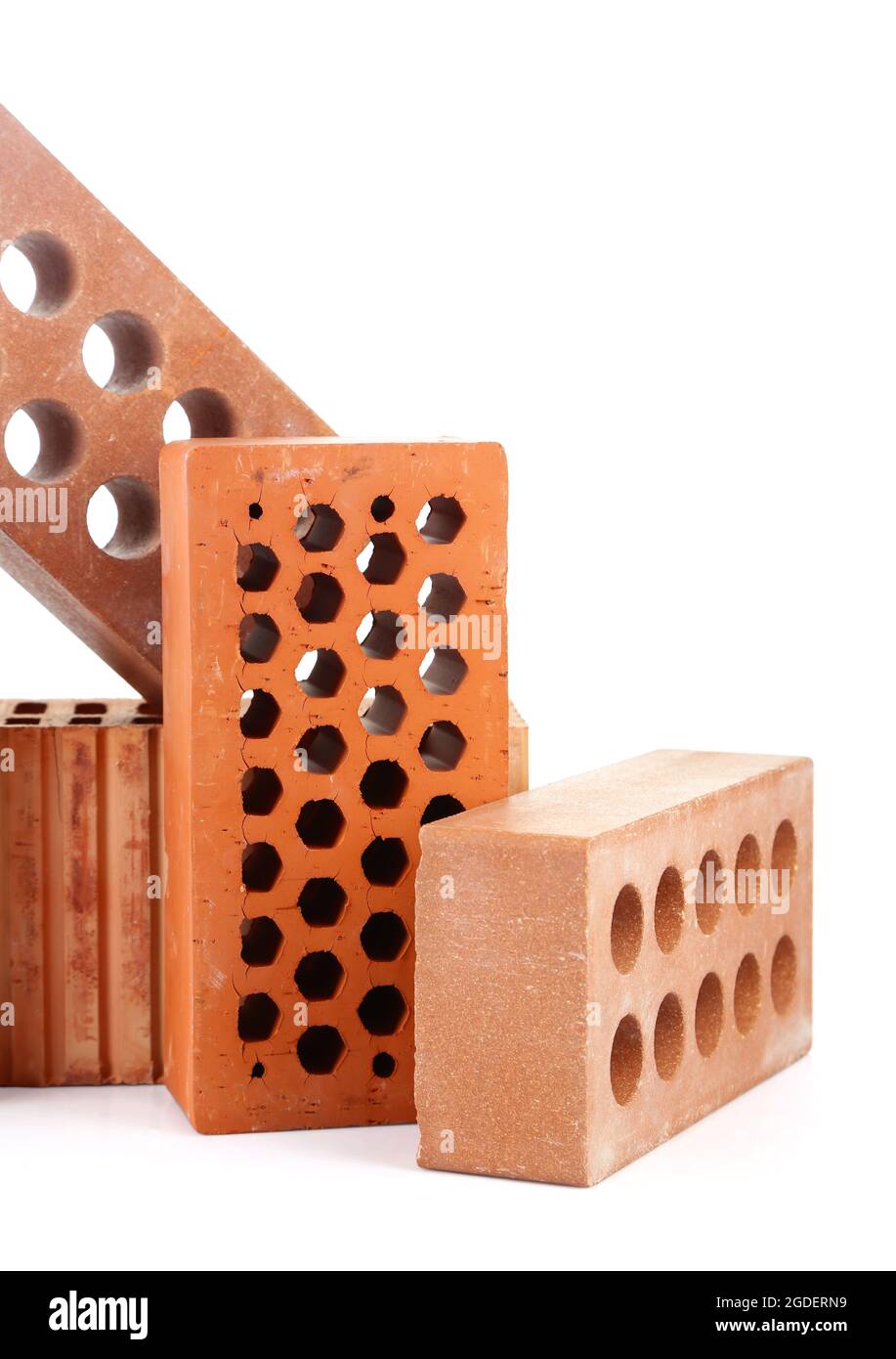 Brown bricks, isolated on white Stock Photo - Alamy