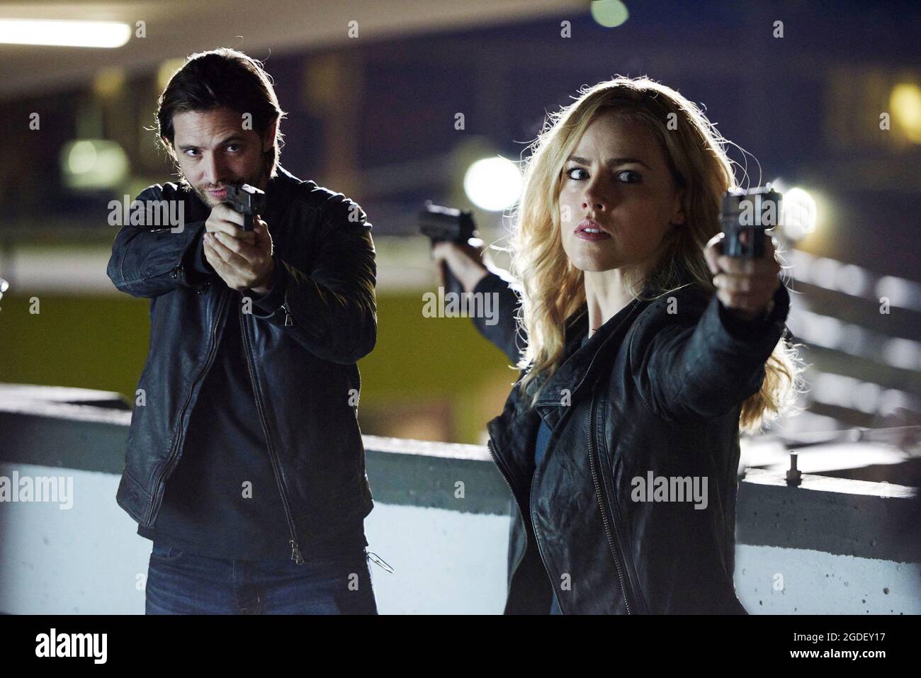 AARON STANFORD and AMANDA SCHULL in 12 MONKEYS (2015), directed by ...