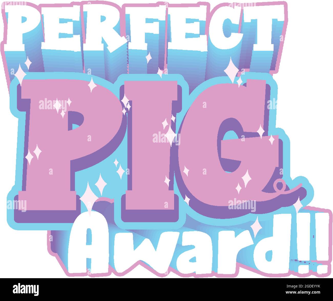 Perfect Pig Award font banner illustration Stock Vector Image & Art - Alamy