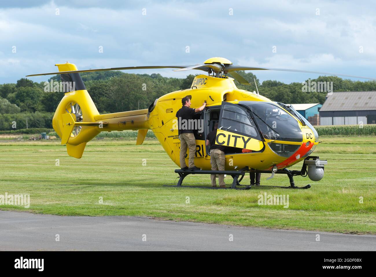 WPD Western Power Distribution EC135 helicopter with Electricity titles ...