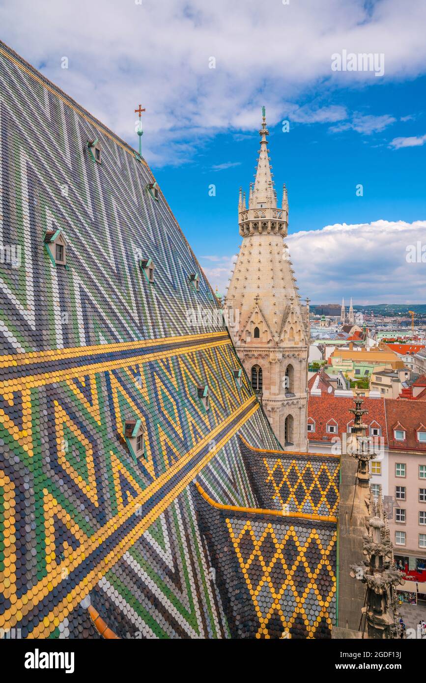 Vienna city skyline, aerial view from above in Austria Stock Photo - Alamy