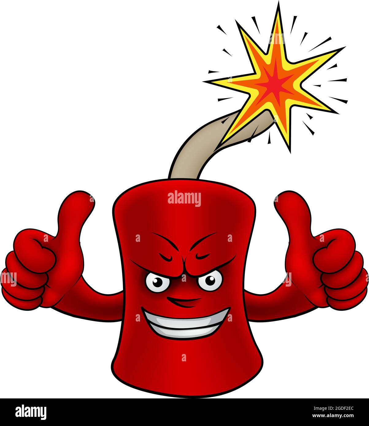 Firecracker Dynamite Cartoon Firework Mascot Stock Vector Image & Art ...