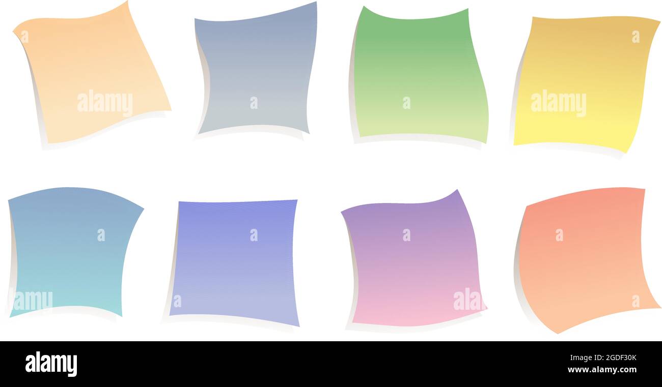 Yellow stick note isolated on white background, vector illustration ...