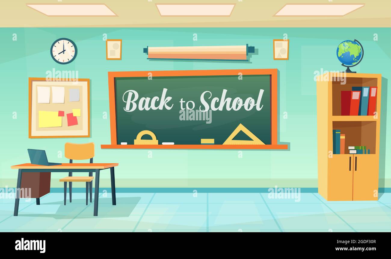 High view desk classroom Stock Vector Images - Alamy