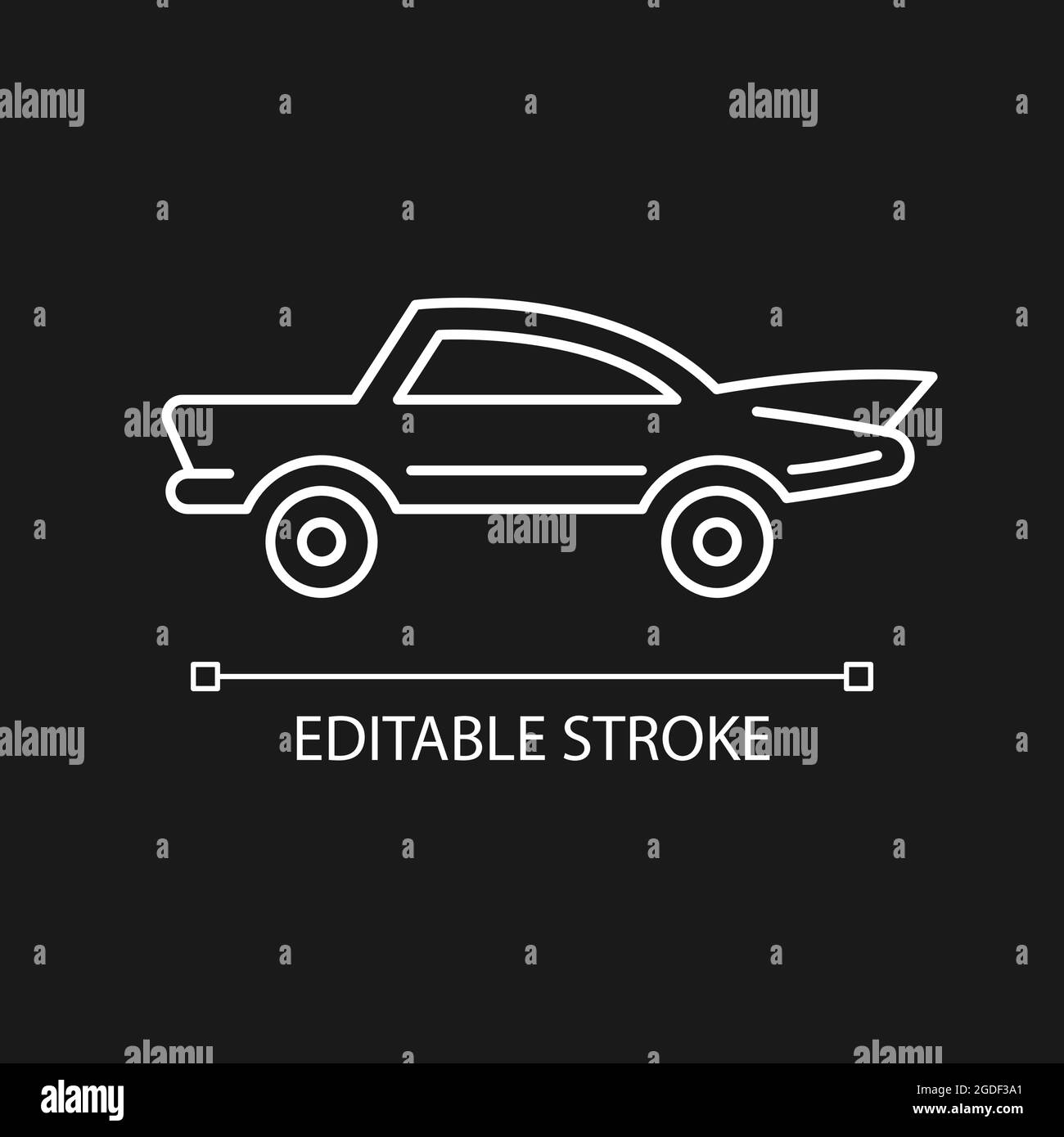 White retro muscle car Black and White Stock Photos & Images - Alamy