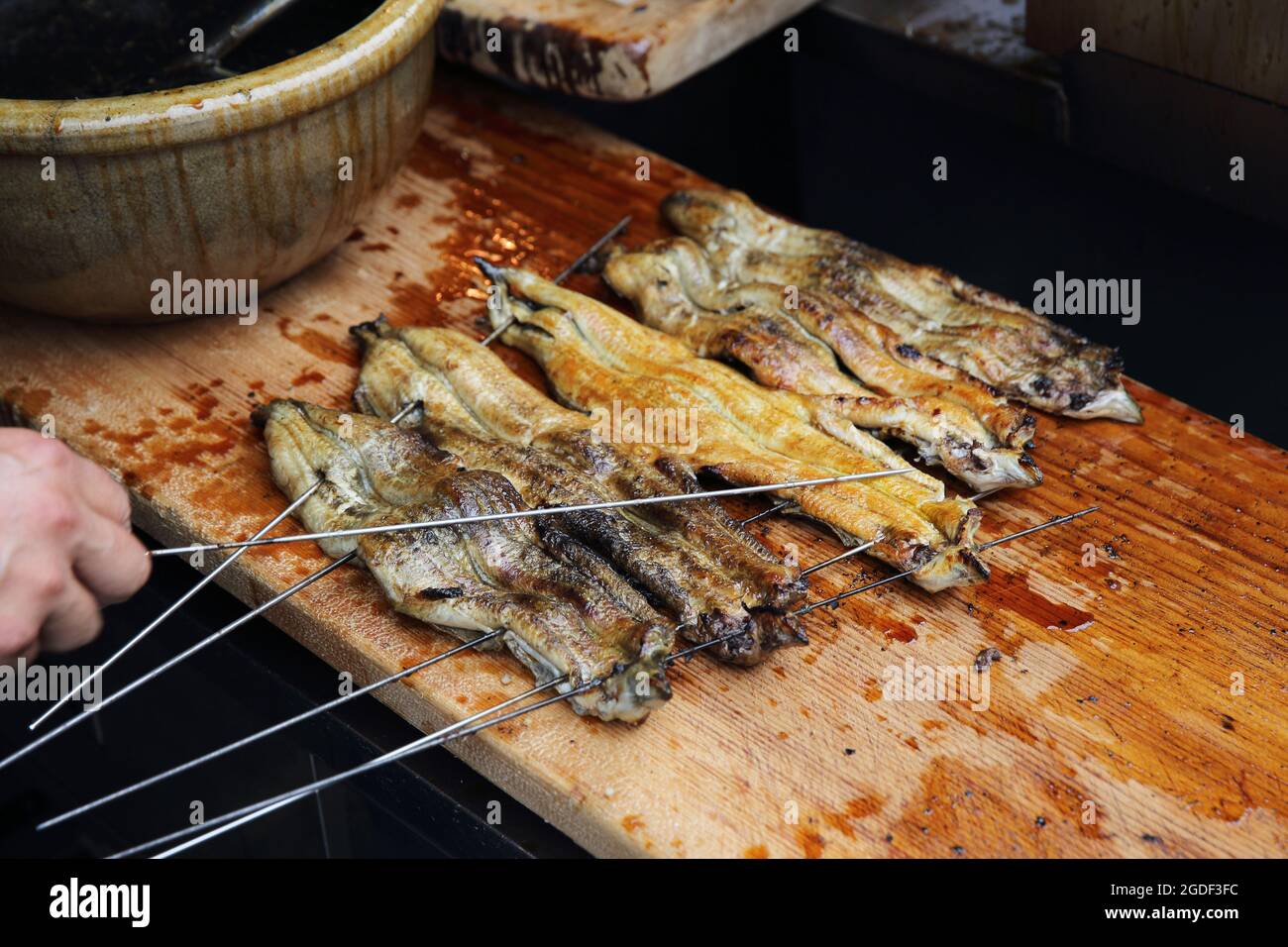 grill eel in japanes restaurant Stock Photo - Alamy