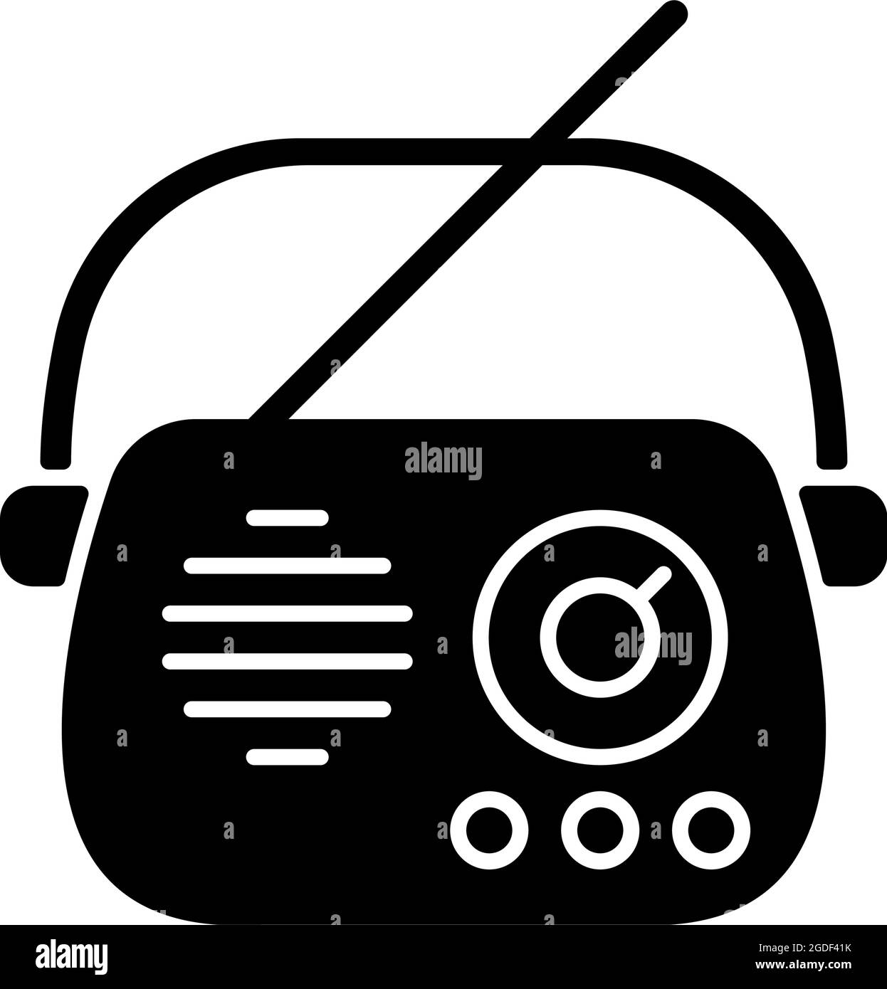 Antique radio black glyph icon Stock Vector Image & Art - Alamy