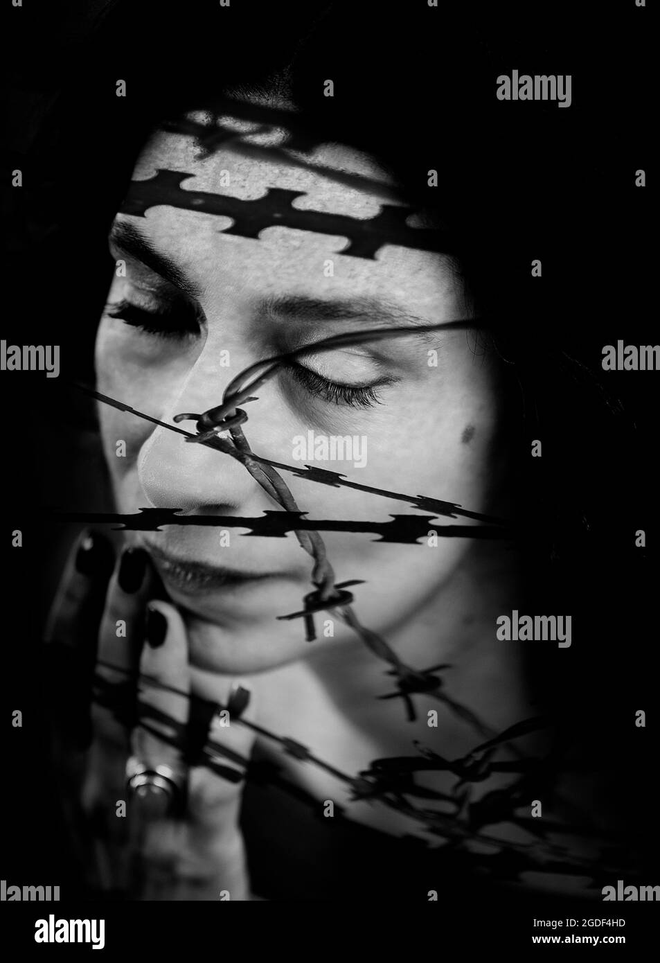 woman with sad and melancholic expression III Stock Photo - Alamy