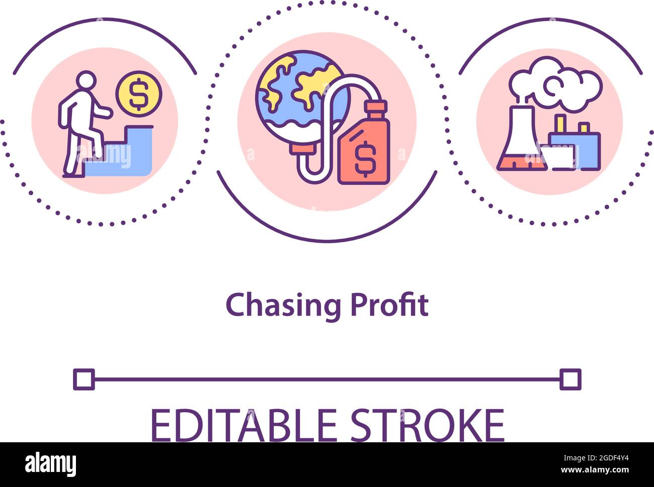 Chasing profit concept icon Stock Vector Image & Art - Alamy