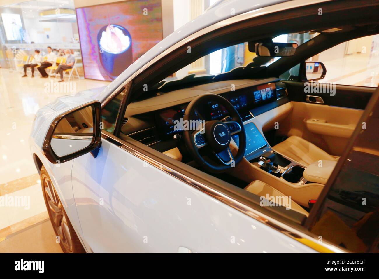 SHANGHAI, CHINA - AUGUST 12, 2021 - Li ONE, a smart electric car brand ...
