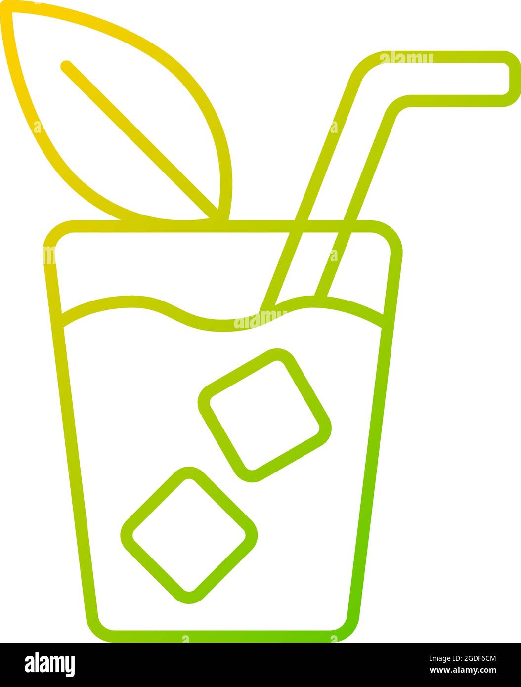 Iced tea gradient linear vector icon Stock Vector Image & Art - Alamy