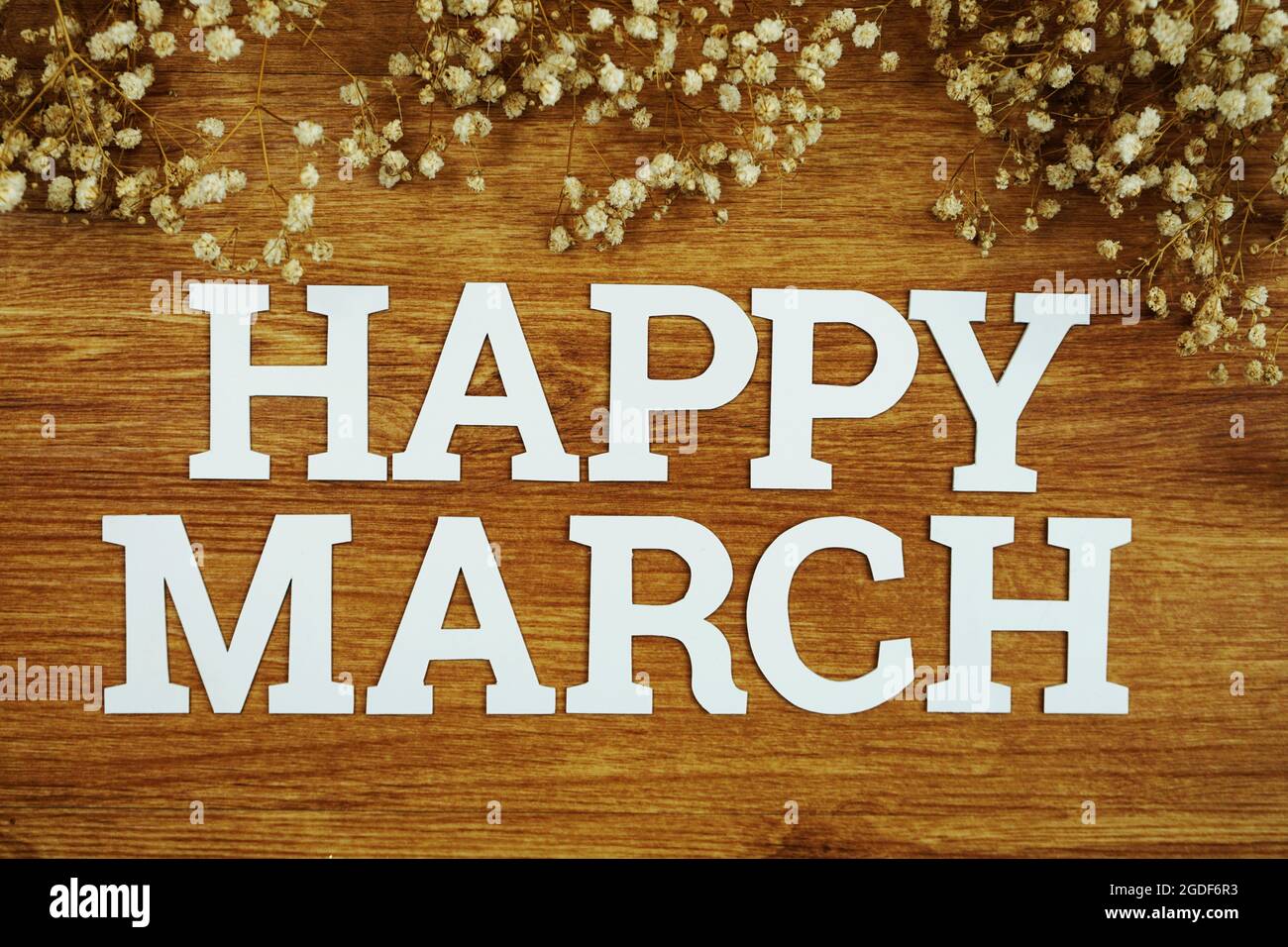 Happy march alphabet letters hi-res stock photography and images - Alamy