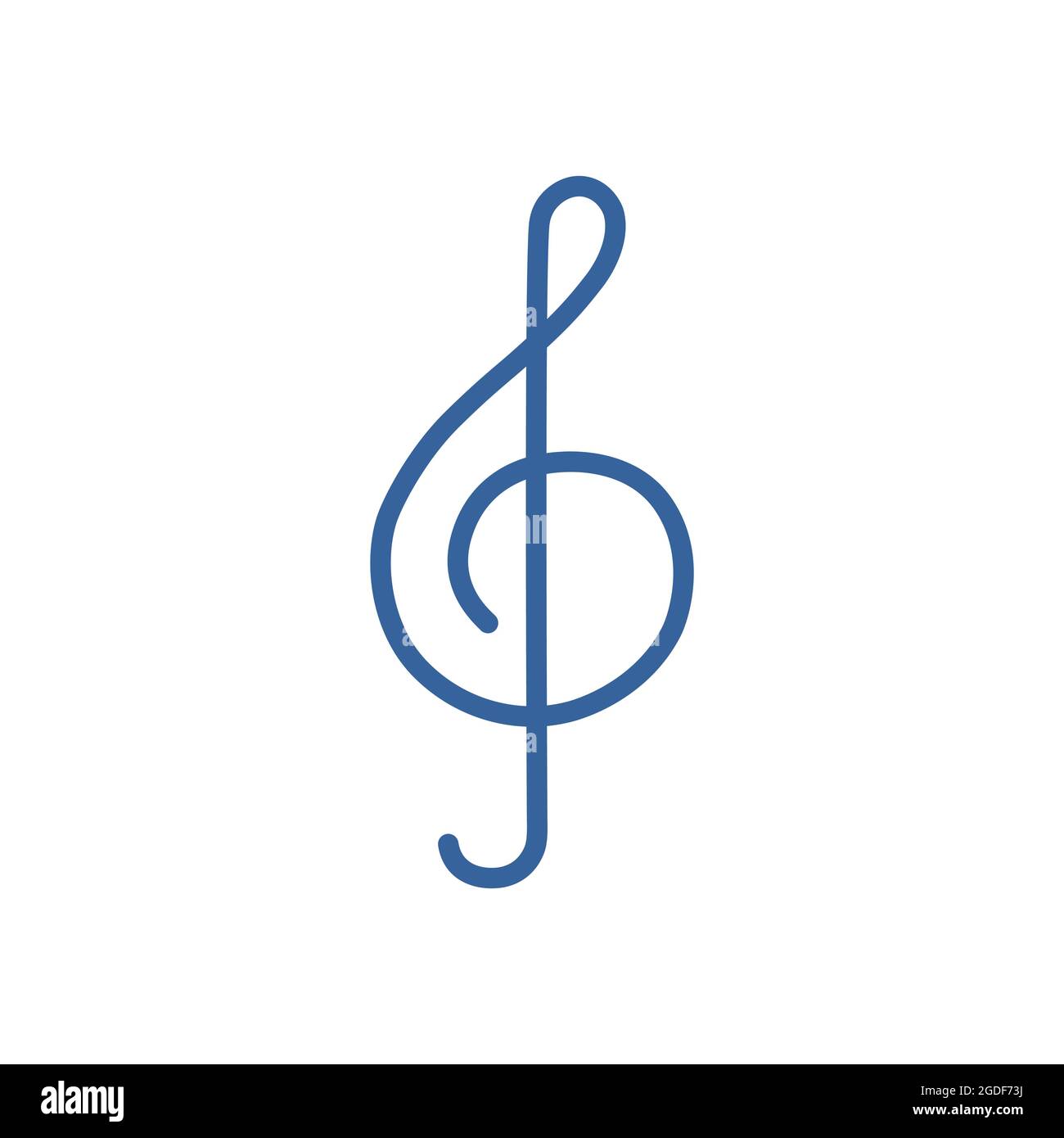 Treble clef vector icon. Music sign. Graph symbol for music and sound ...