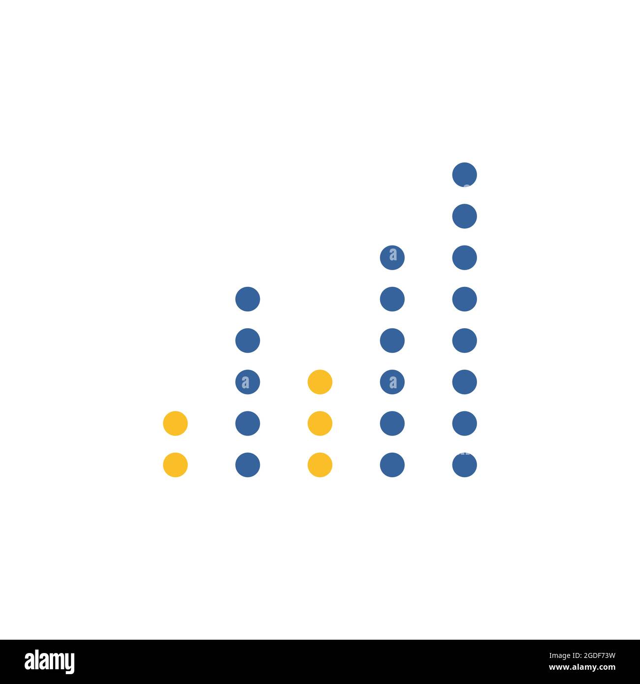 Equalizer, frequency with dots vector icon. Audio signal. Music sign ...