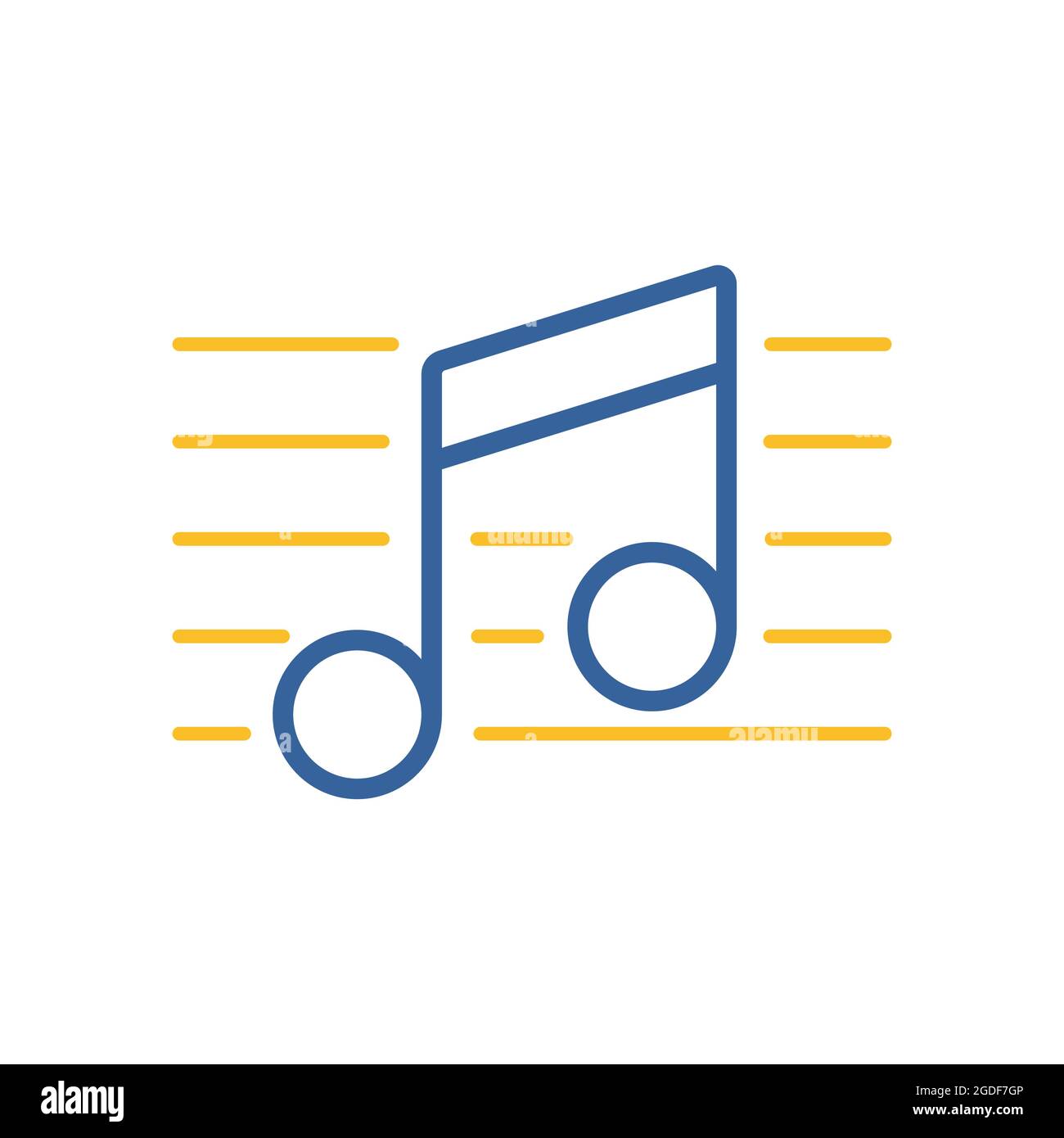 Stave and music notes vector icon. Melody, classical music, sound ...