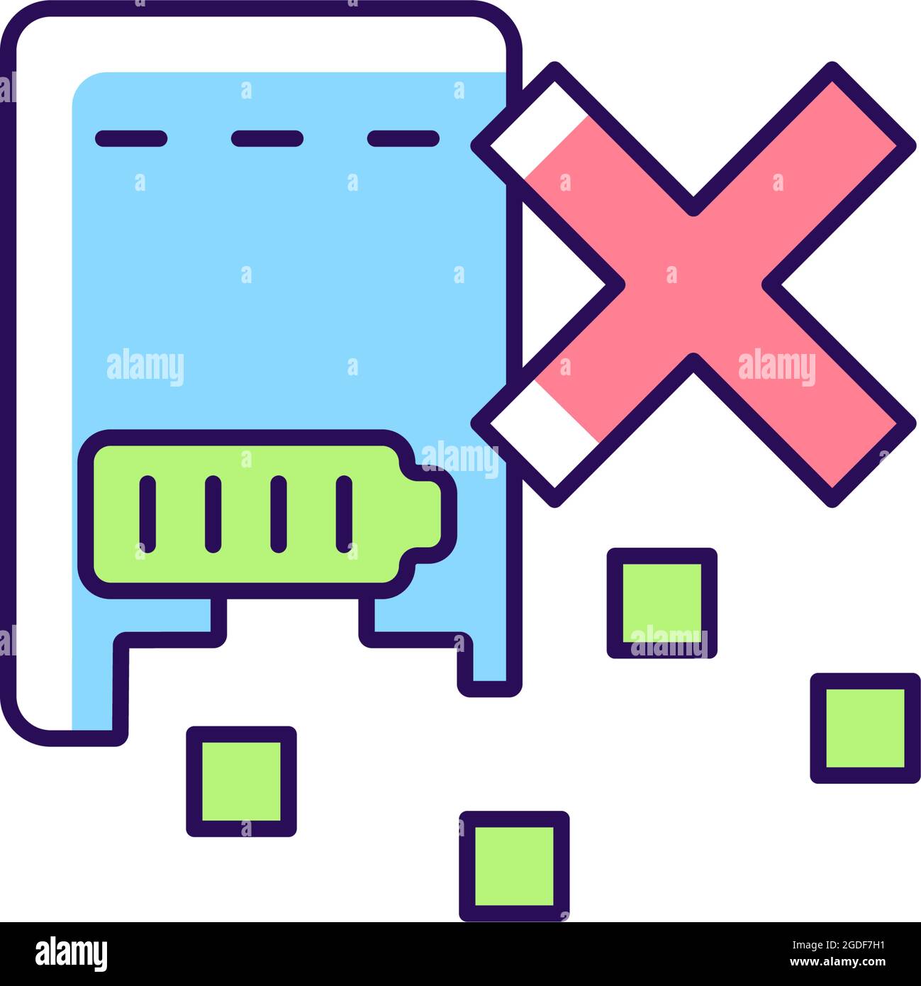 Dont shred powerbank RGB color manual label icon Stock Vector Image ...