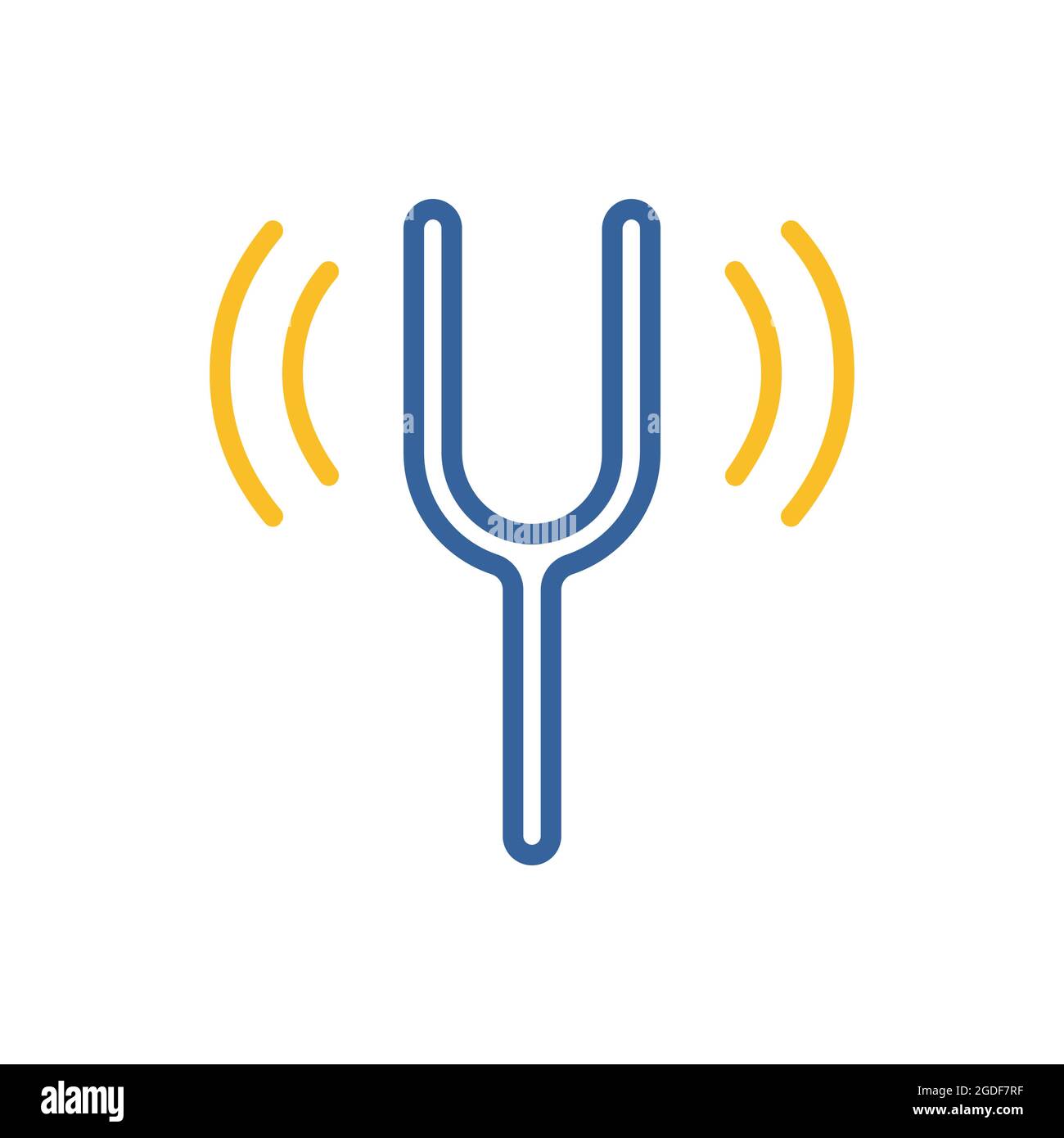 Tuning fork vector flat icon. Music sign. Graph symbol for music and ...