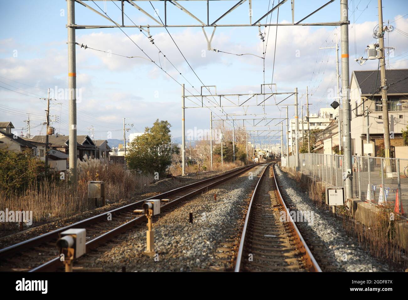 Japanese Railway tracks Stock Photo - Alamy