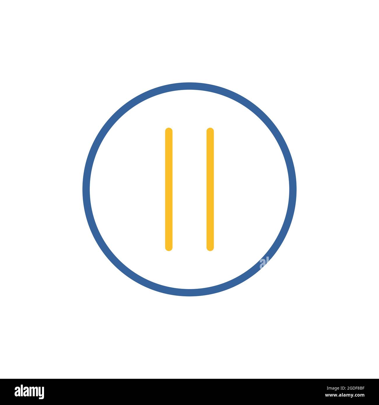 Pause button vector flat icon. Graph symbol for music and sound web ...