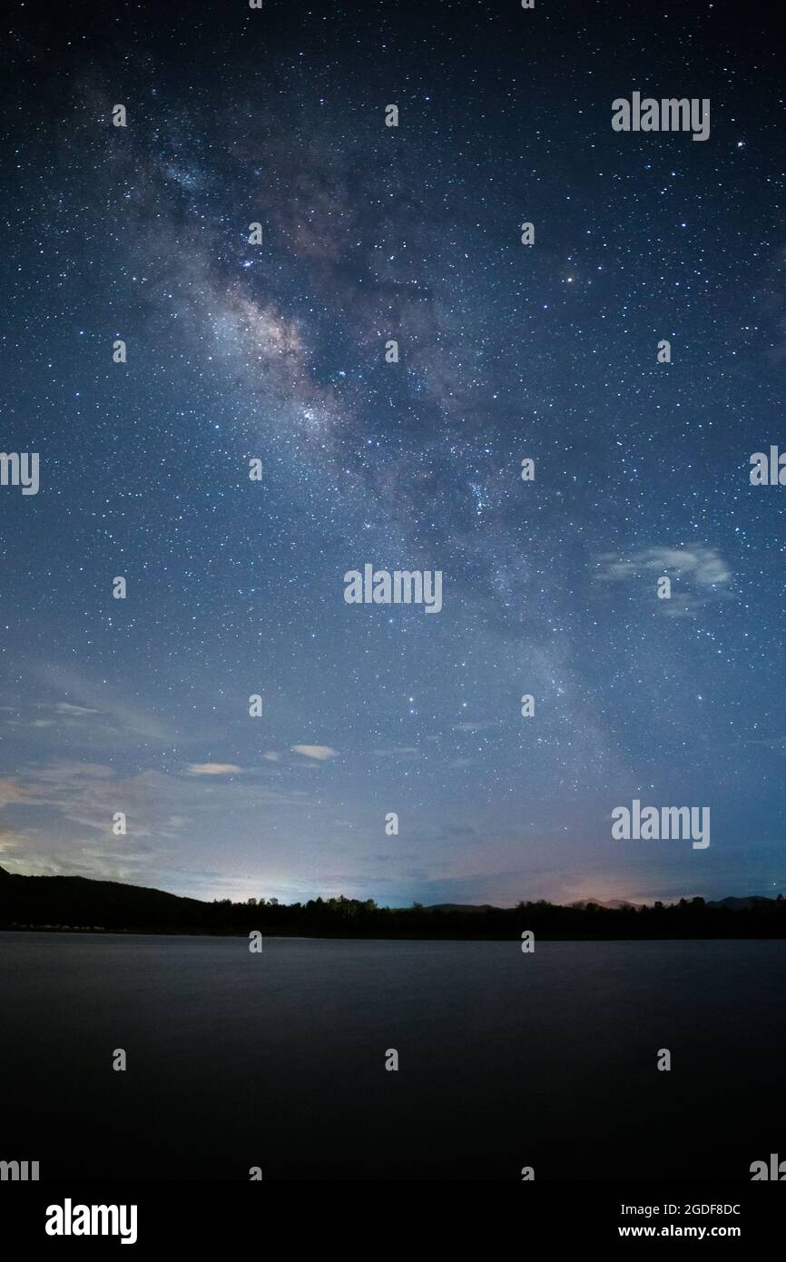 Milky way with river Stock Photo - Alamy
