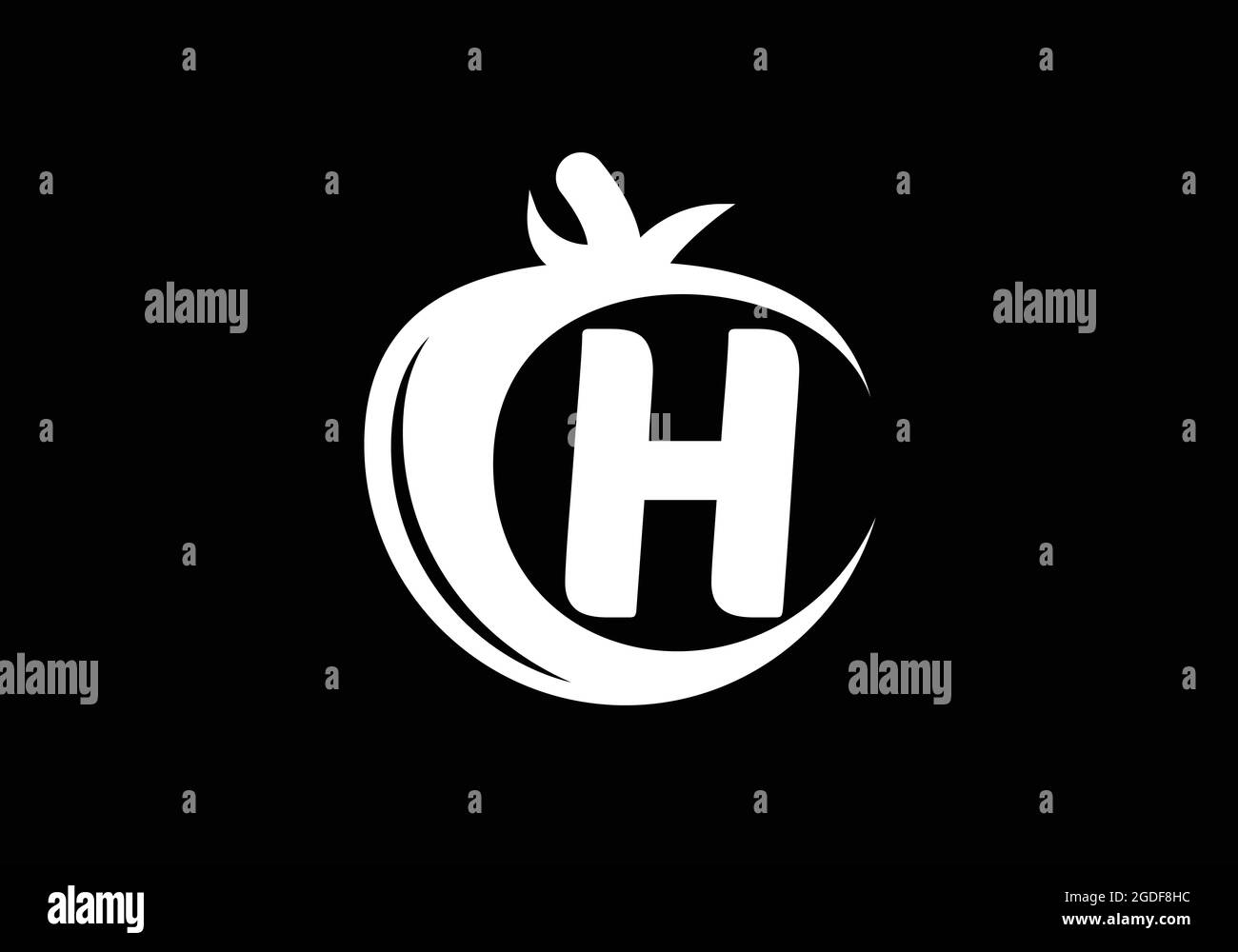 H food logo Stock Vector Images - Alamy