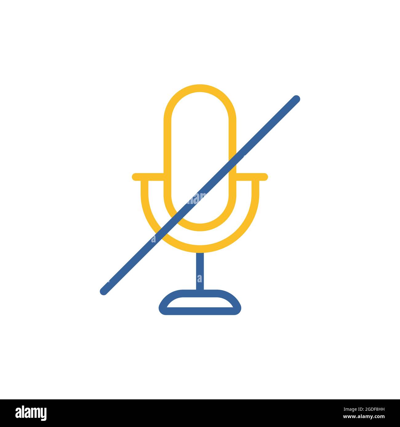 Microphone, mic mute vector icon. Music sign. Graph symbol for music ...