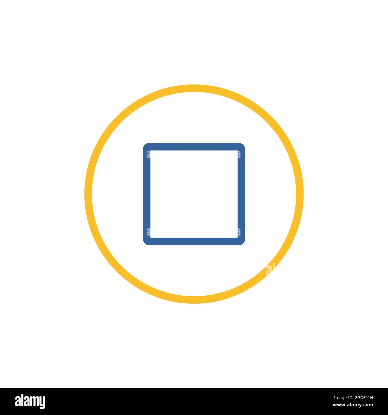 Stop button flat vector icon. Graph symbol for music and sound web site ...