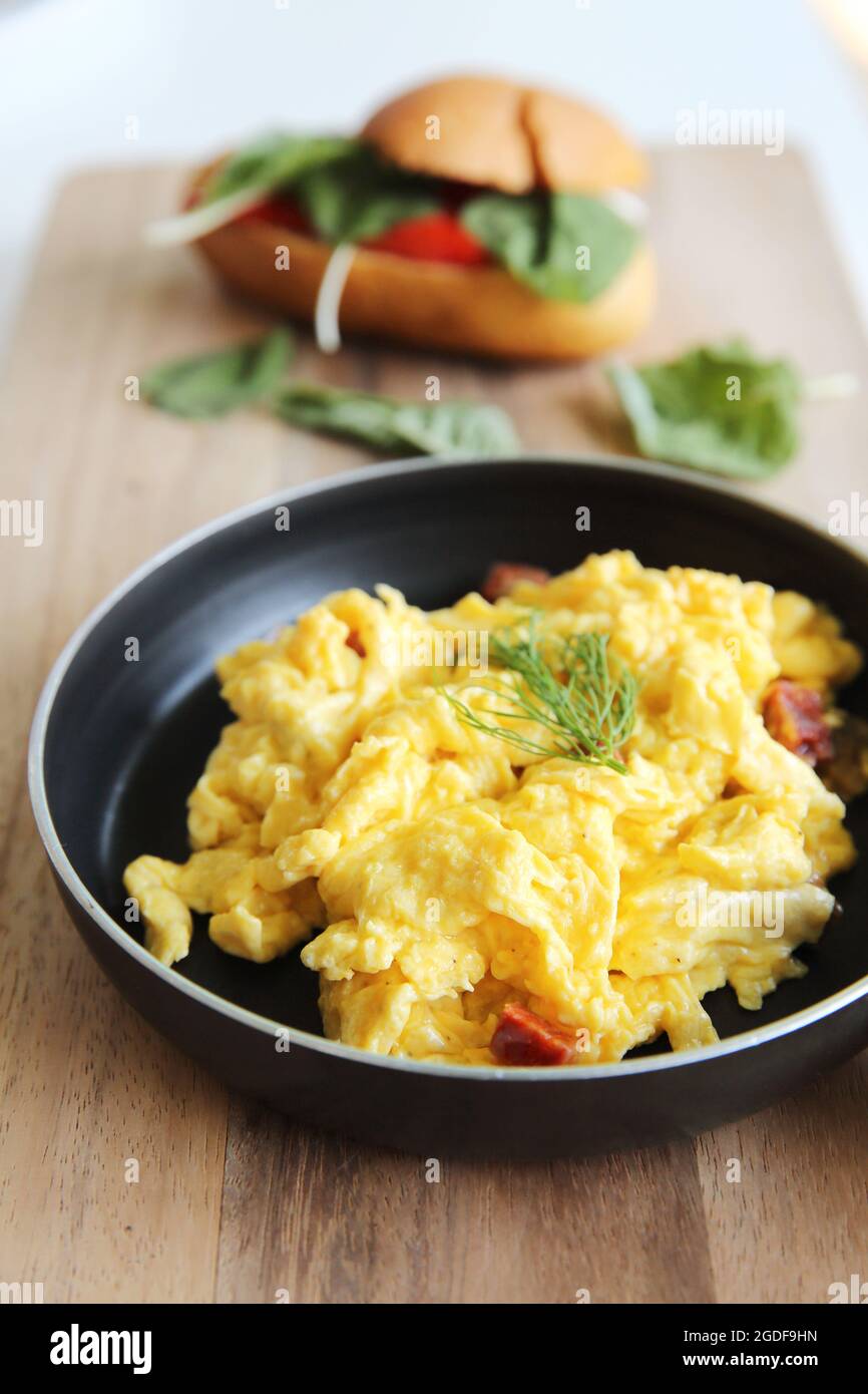 Fried scrambled meat hi-res stock photography and images - Alamy