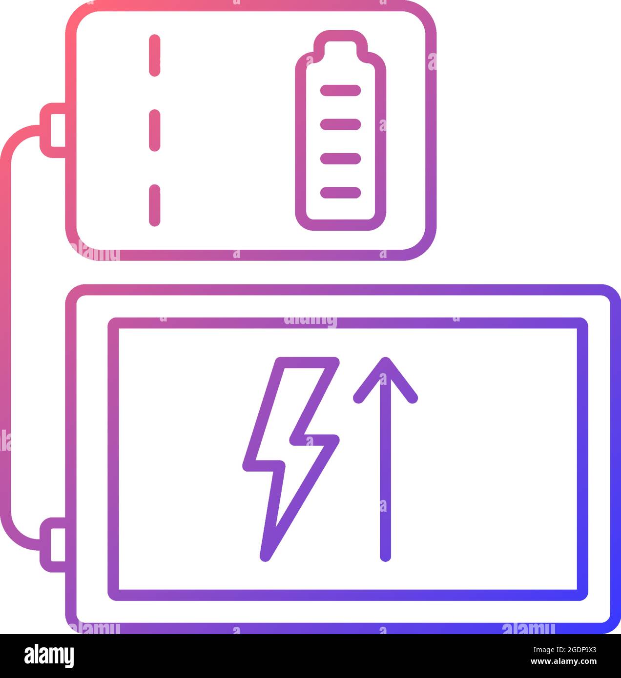 Powerbank for tablet gradient linear vector manual label icon Stock Vector Image & Art - Alamy